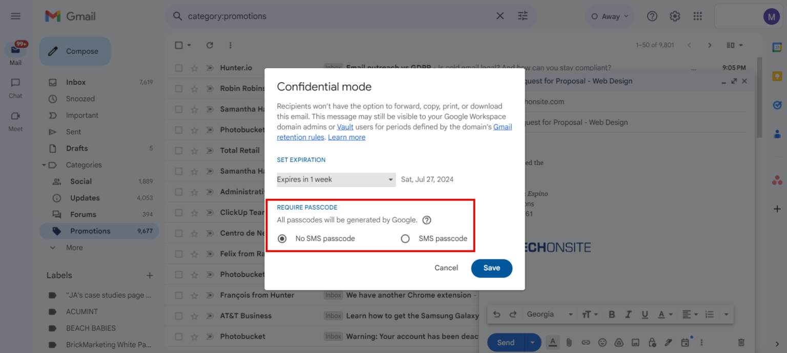 Sending Encrypted Emails Using Gmail and Outlook - TechOnsite